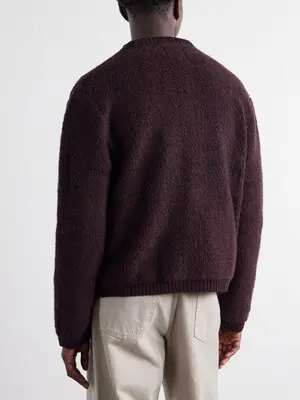 Nn07 60064 Wool-terry Fleece Cardigan - Brown