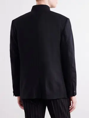 FAVOURBROOK Nehru Recycled Cashmere-twill Blazer