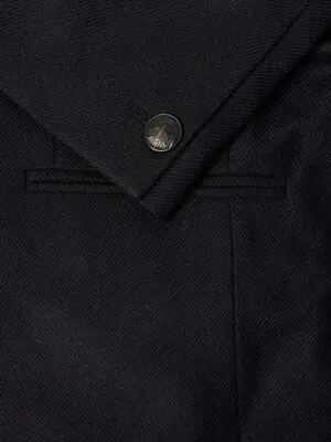 FAVOURBROOK Nehru Recycled Cashmere-twill Blazer