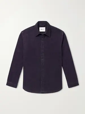 Nn07 Casper 50002 Organic Cotton-corduroy Overshirt - Blue