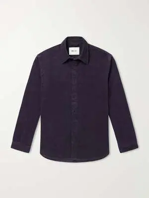 Nn07 Casper 50002 Organic Cotton-corduroy Overshirt - Navy