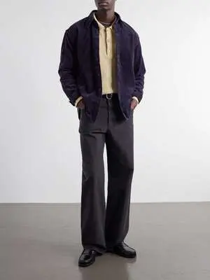 Nn07 Casper 50002 Organic Cotton-corduroy Overshirt - Navy