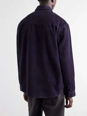 Nn07 Casper 50002 Organic Cotton-corduroy Overshirt - Navy