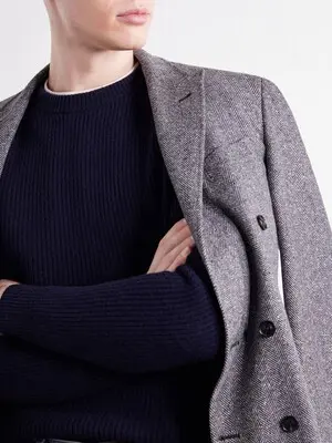 PIACENZA CASHMERE 1733 Ribbed Wool And Cashmere-blend Sweater
