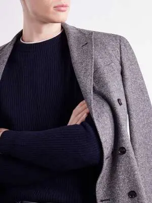 PIACENZA CASHMERE 1733 Ribbed Wool And Cashmere-blend Sweater
