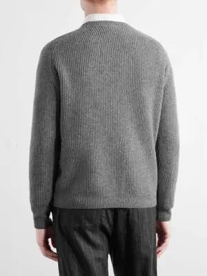 PIACENZA CASHMERE 1733 Ribbed Wool And Cashmere-blend Sweater