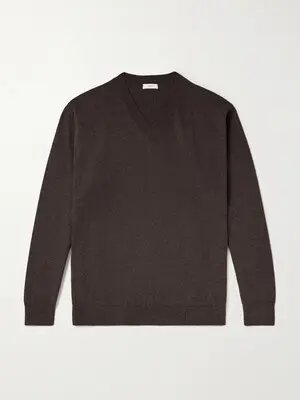 ATON Cotton And Yak-blend Sweater - Brown