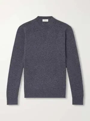 PIACENZA CASHMERE 1733 Ribbed Cashmere Sweater - Gray
