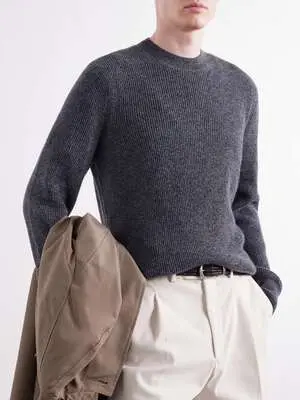 PIACENZA CASHMERE 1733 Ribbed Cashmere Sweater