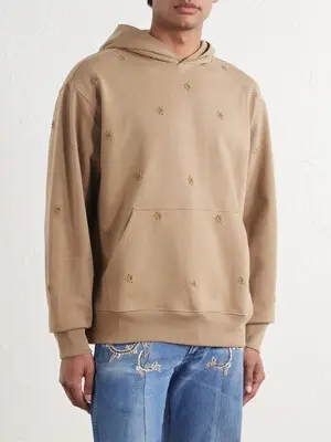 KARTIK RESEARCH Bead-embellished Embroidered Cotton-jersey Hoodie
