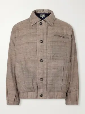 KARTIK RESEARCH Moni Padded Wool And Silk-blend Blouson Jacket - Brown