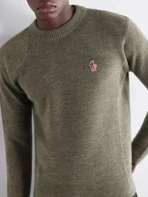 Moncler Logo-appliquéd Virgin Wool-blend Base Layer