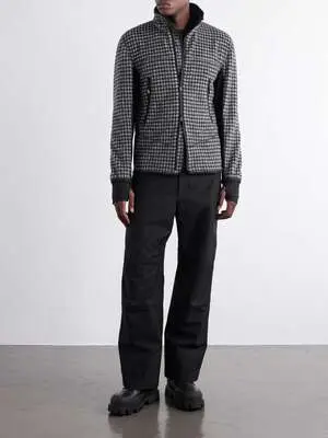 Moncler Checked Shell-trimmed Fleece Mid-layer