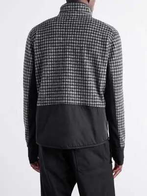 Moncler Checked Shell-trimmed Fleece Mid-layer