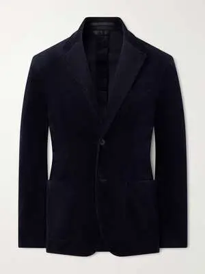 Sunspel Cotton-blend Corduroy Blazer - Navy
