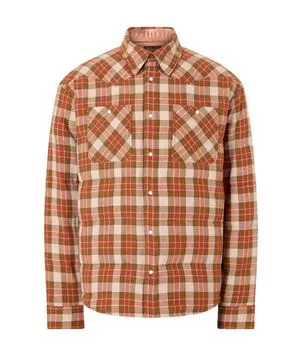 Visvim Kerchief Checked Wool And Linen-blend Down Jacket - Red