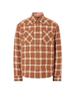 Visvim Kerchief Checked Wool And Linen-blend Down Jacket - Red