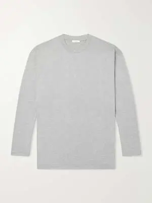 ATON Cotton-jersey T-shirt - Gray
