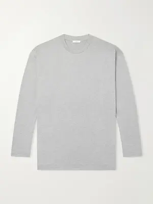 ATON Cotton-jersey T-shirt - Gray