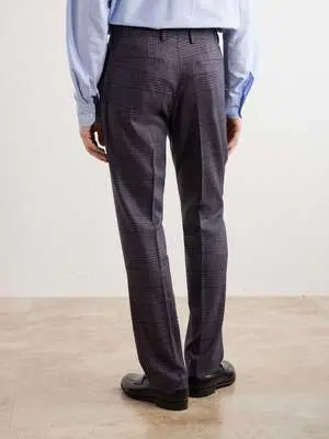 Paul Smith Brierley Slim-fit Houndstooth Wool And Silk-blend Trousers