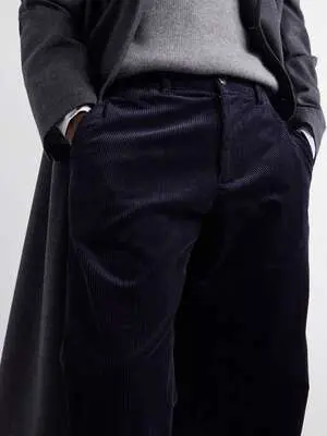 Nn07 Aden 50004 Straight-leg Organic Cotton-corduroy Trousers - Navy