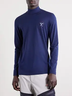 Brunello Cucinelli Logo-embroidered Silk-blend Ski Base Layer