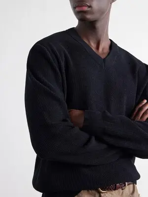 Nn07 Danny V-neck 6429 Chenille Sweater