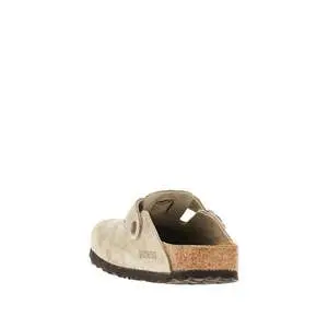 BIRKENSTOCK Boston' Suede Leather Sabot - Grey