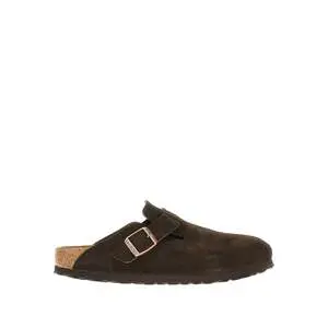 BIRKENSTOCK Boston' Suede Leather Sabot - Brown