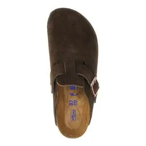 BIRKENSTOCK Boston' Suede Leather Sabot - Brown