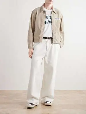 Visvim Somer Swingtop Embroidered Distressed Cotton-corduroy Jacket