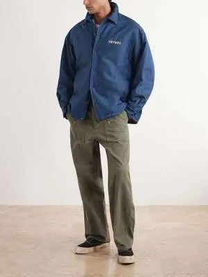 Visvim Embroidered Wool And Silk-blend-gabardine Jacket