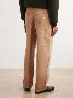 Polo Ralph Lauren Wide-leg Paint-splattered Cotton-canvas Trousers