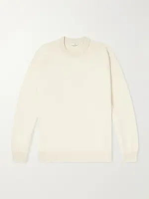 ATON Cotton And Wool-blend Sweater - Neutrals