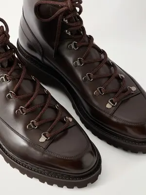 John Lobb Sommet Leather Hiking Boots - Brown
