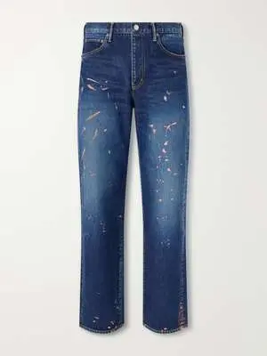 Visvim Straight-leg Distressed Jeans - Blue