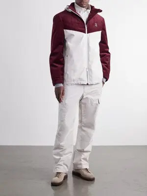 Brunello Cucinelli Straight-leg Logo-embroidered Cotton-corduroy Ski Pants - Neutrals