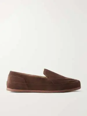 Mulo Suede Loafers - Brown