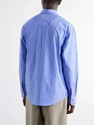 Nn07 Quinsy App 5322 Embroidered Striped Supima Cotton-poplin Shirt