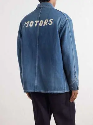 Visvim Printed Distressed Denim Jacket