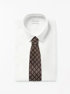 Tiger Of Sweden Nio Diamond Motif Tie - Dark Mahogany