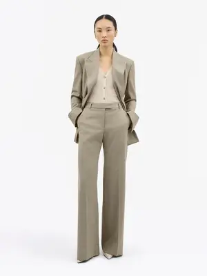 Tiger Of Sweden Hedvi Flared Wool Trousers - Cashmere