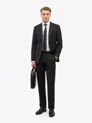 Tiger Of Sweden Tense Rws Mid-rise Trousers - Black