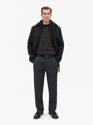 Tiger Of Sweden Todne Brushed Wool Trousers - Jet Grey