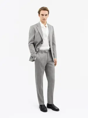 Tiger Of Sweden Tense Linen-wool Trousers - Black