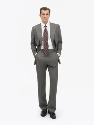 Tiger Of Sweden Tommie Pinstripe Wool Trousers - Mud