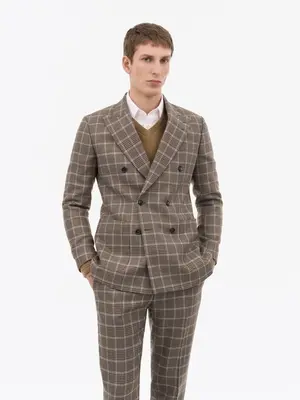 Tiger Of Sweden Joachim Swedish Wool Plaid Jacket - Coffee