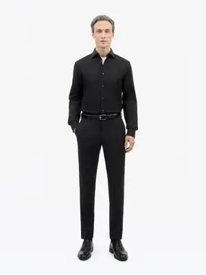 Tiger Of Sweden Adley C Cutaway Collar Shirt - Black