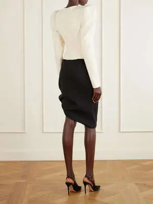 Carolina Herrera Embellished Stretch-wool Jacket - Ivory