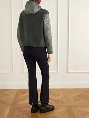 Bogner Bibi Quilted Plush-trim Shell Jacket